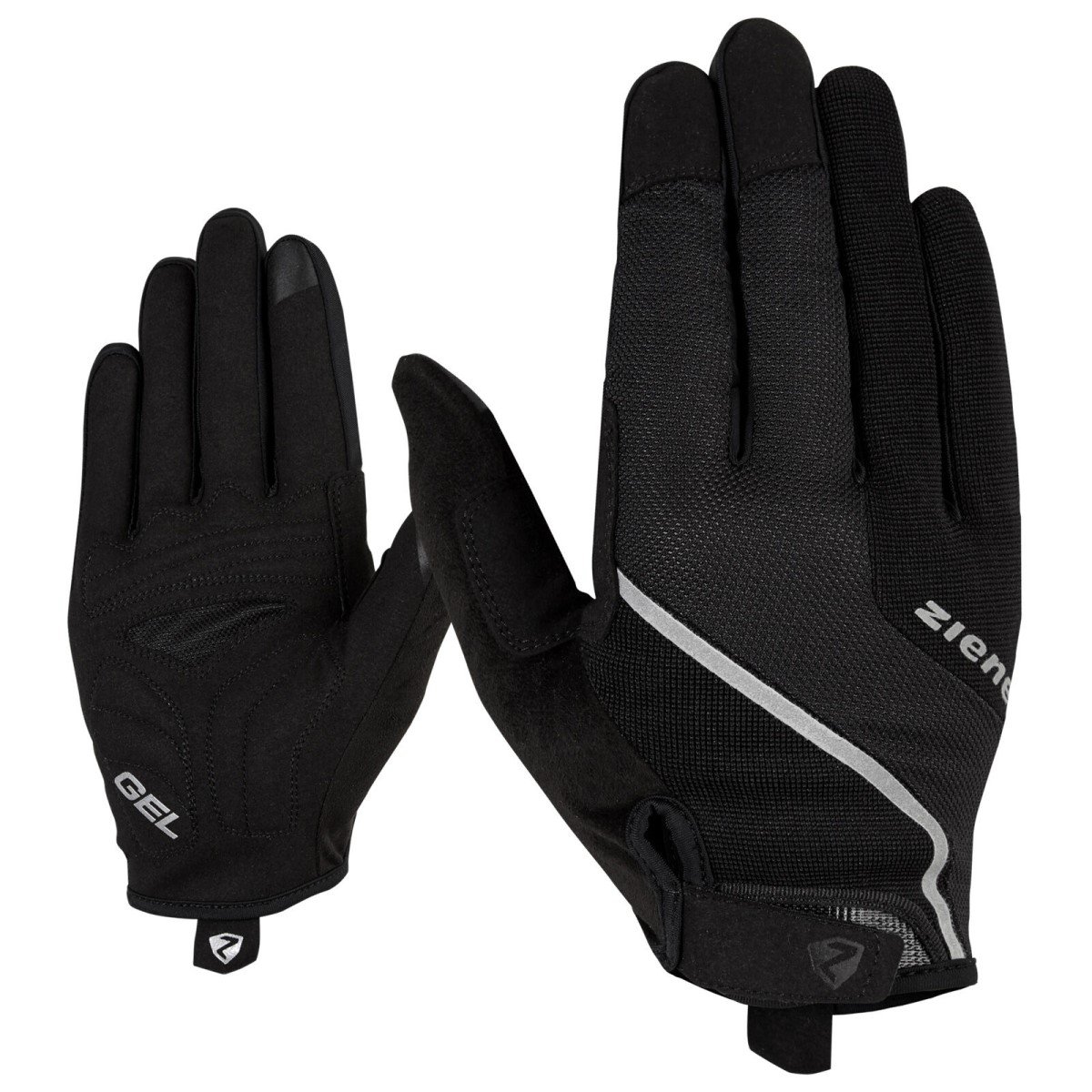 Cyklistické rukavice Ziener Clyo Touch Long U 988229-12 - black - Sportovna