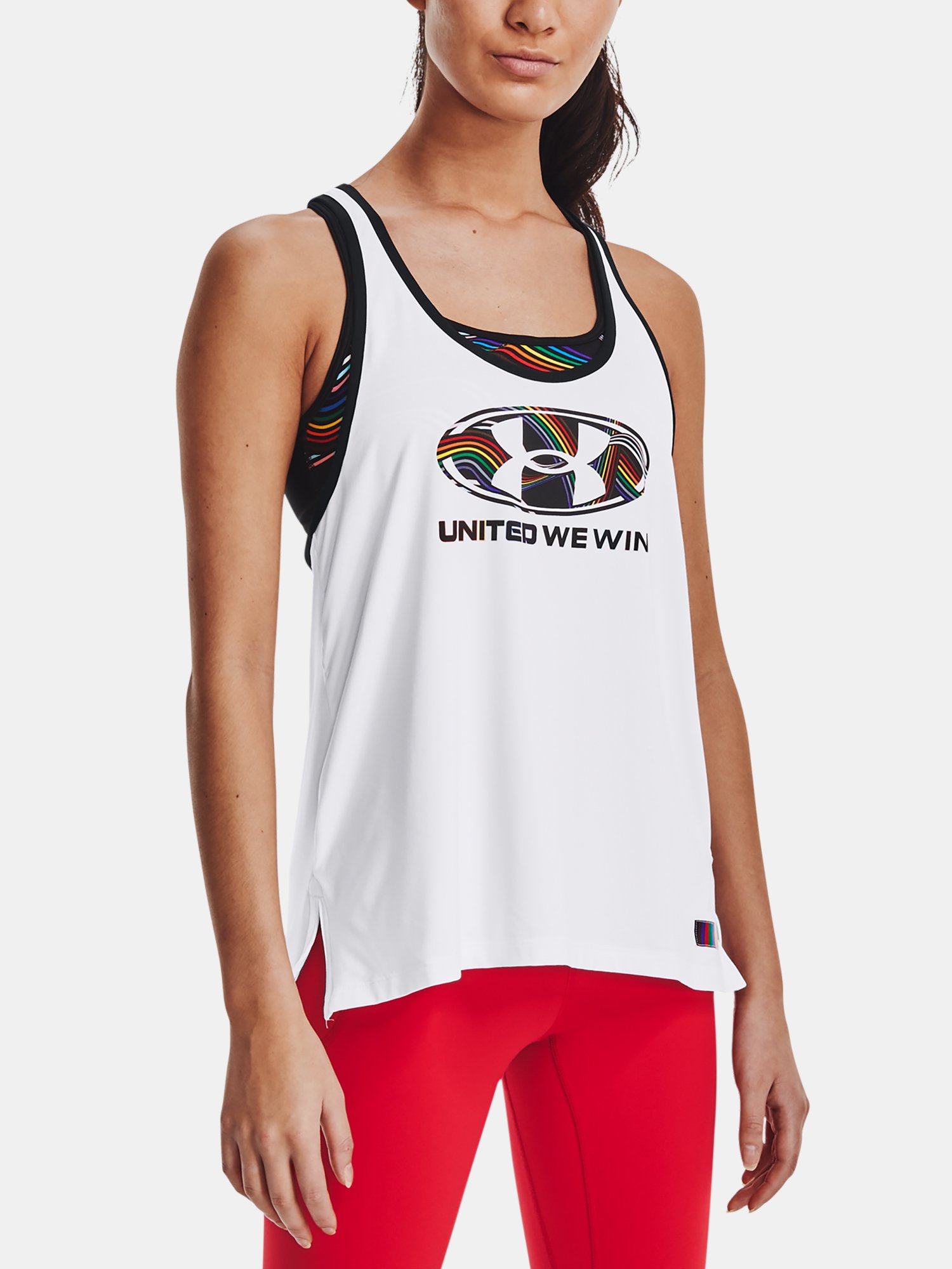 Under Armour Tielko Under Armour Pride Knockout Tank-WHT - white ...