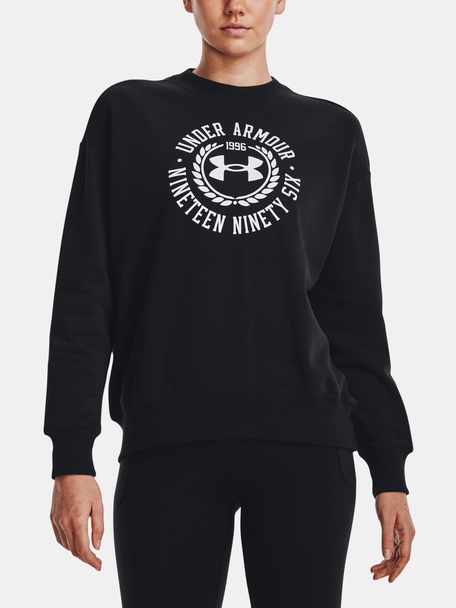 Under Armour Mikina Under Armour Rival Fleece Crest Grp Crew-BLK ...