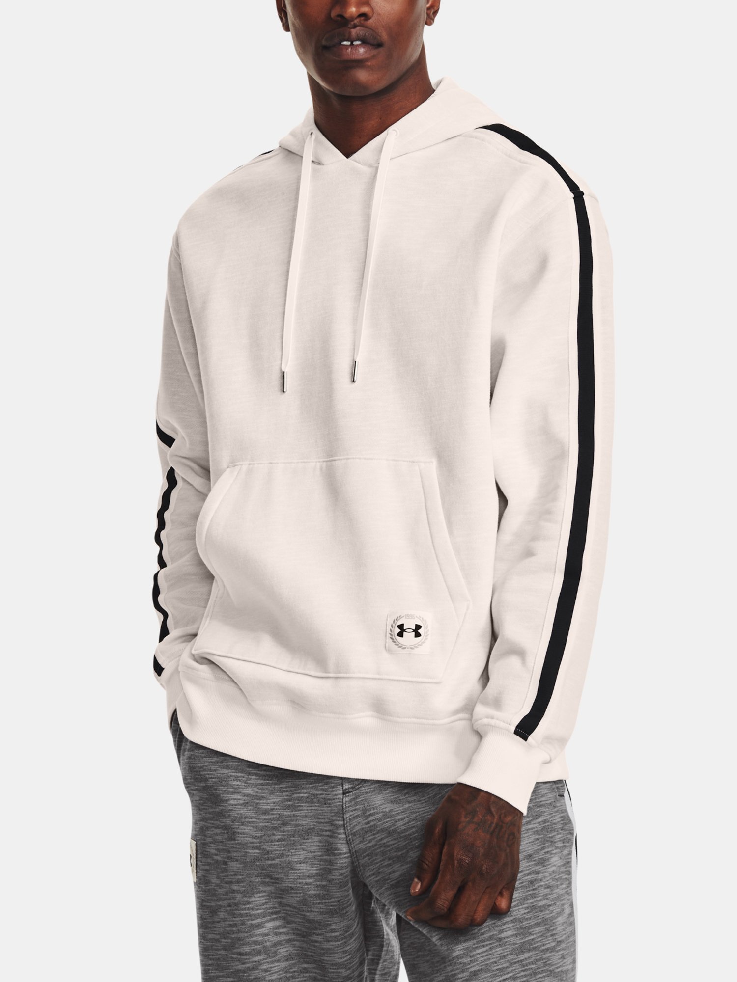 Mikina Under Armour UA Essential Heritage Flc HD M 1373813-112 - white ...