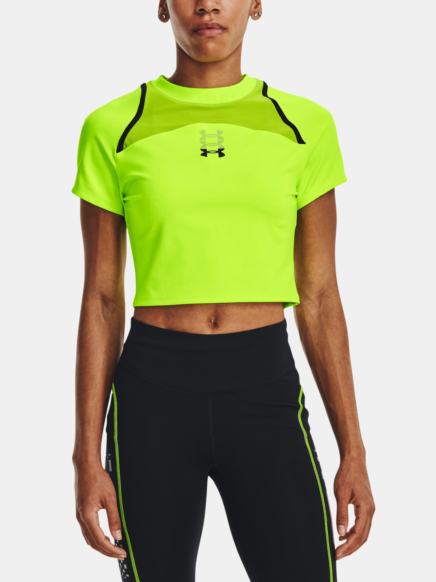 Tričko Under Armour UA Run Anywhere Crop SS W 1376816-369 - green ...