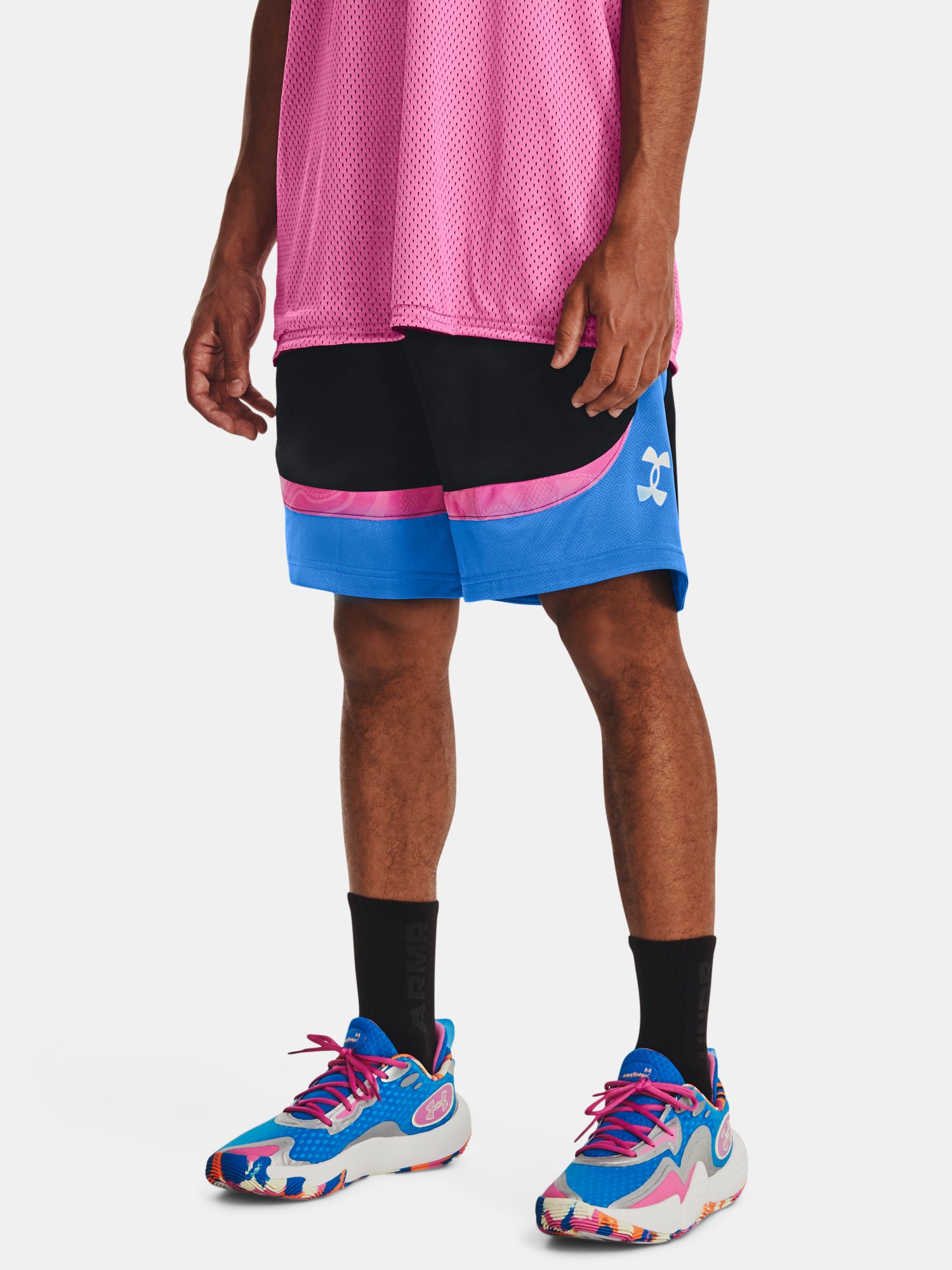 Kraťasy Under Armour UA Heatwave Hoops Short-BLK - Sportovna