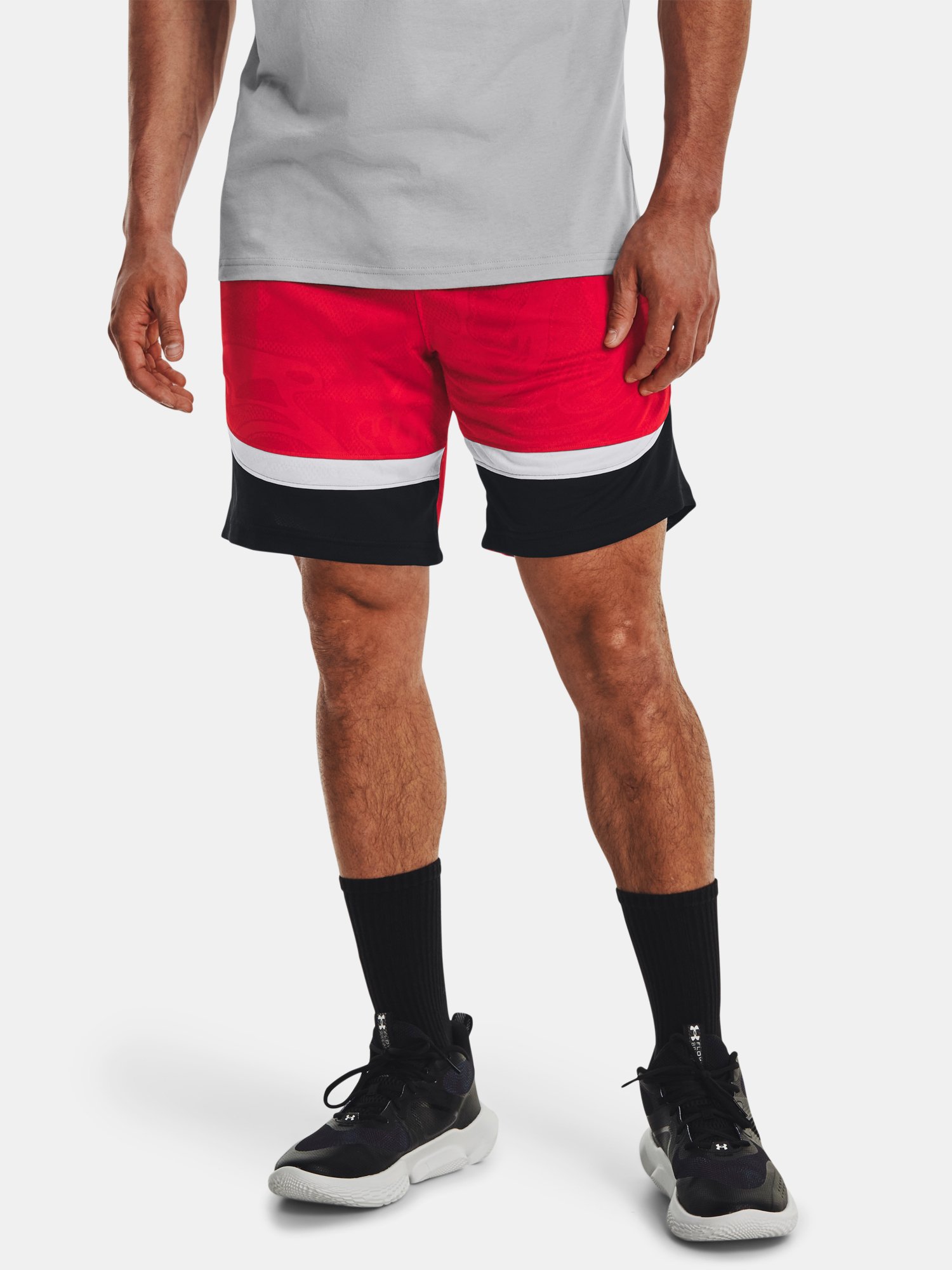 Under Armour Kraťasy Under Armour UA Heatwave Hoops Short-RED - Sportovna