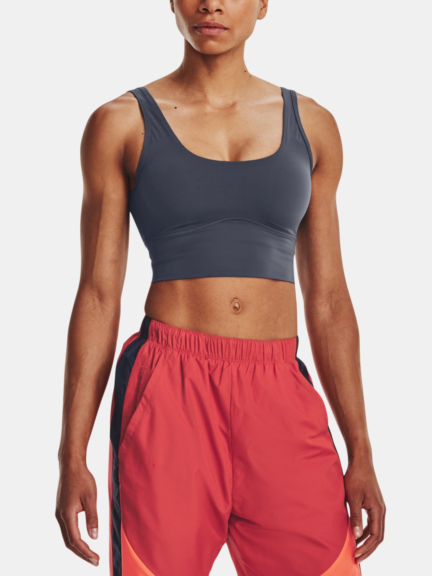 Under Armour Tielko Under Armour Meridian Fitted Crop Tank-GRY - grey ...
