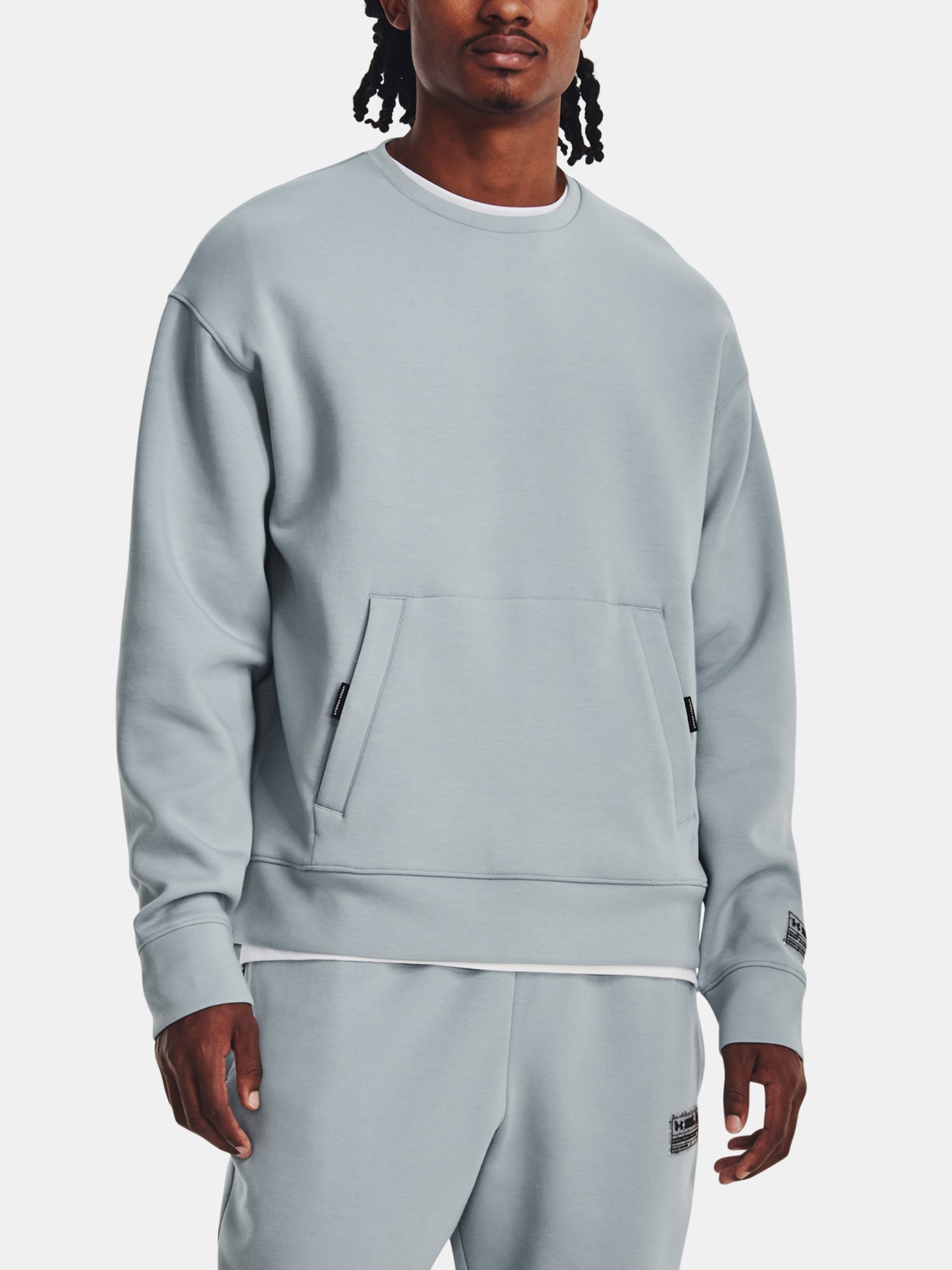 Mikina Under Armour UA Summit Knit Crew-BLU - Sportovna
