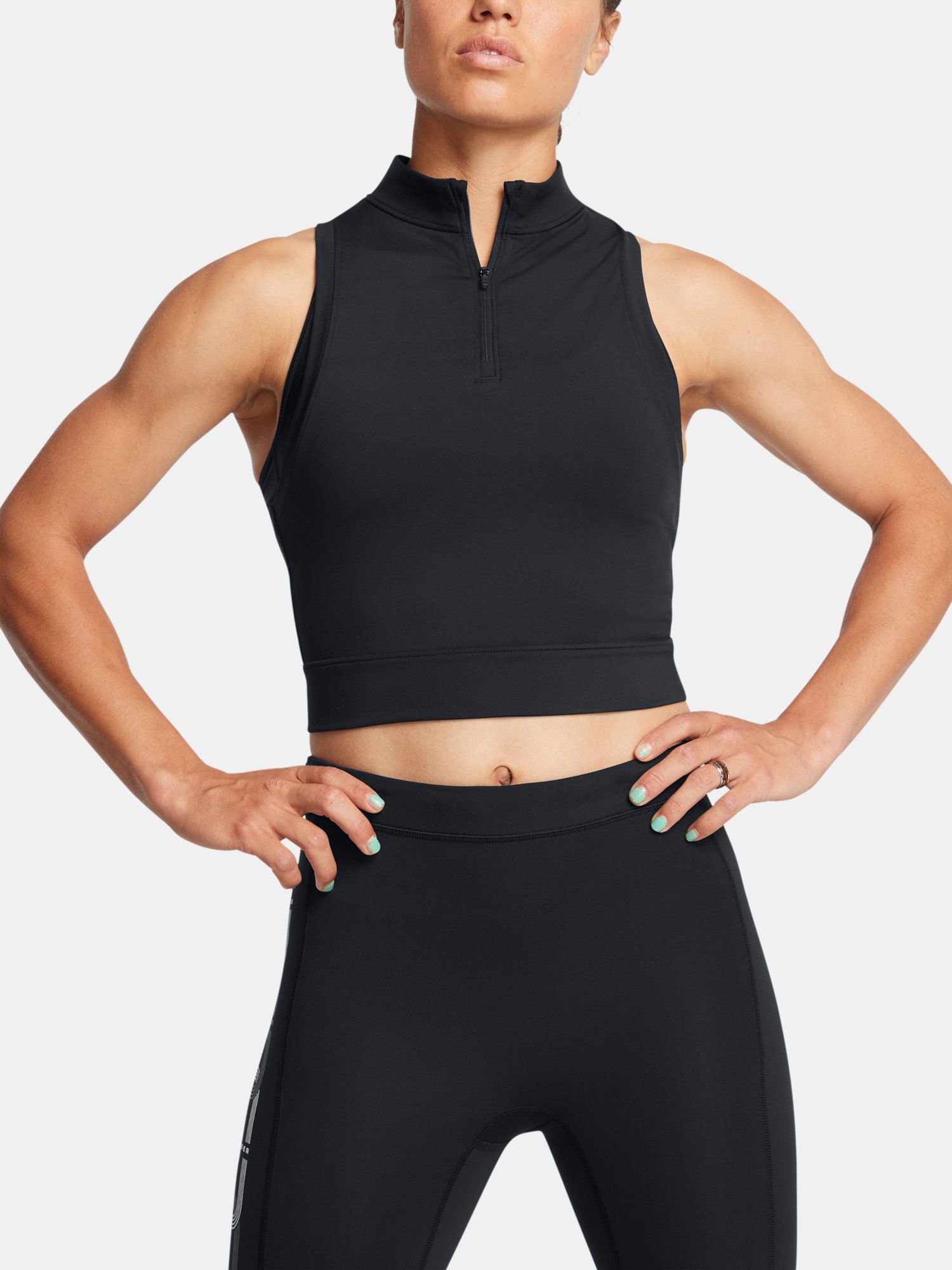 Dámske tielko Under Armour UA Run Anywhere Crop Tank - black - Sportovna