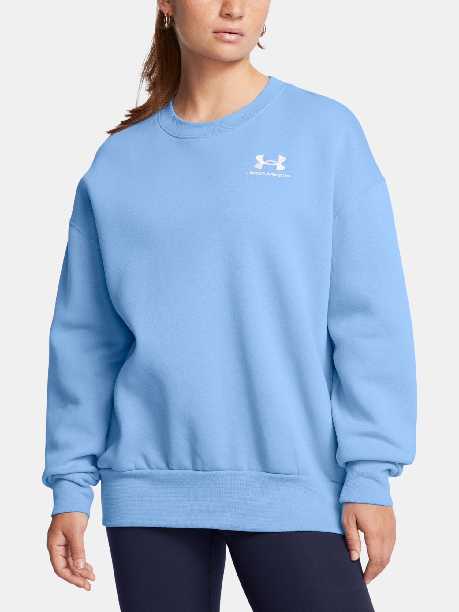 Dámská mikina Under Armour UA Icon Fleece OS Crew-BLU - 1379475-465 ...