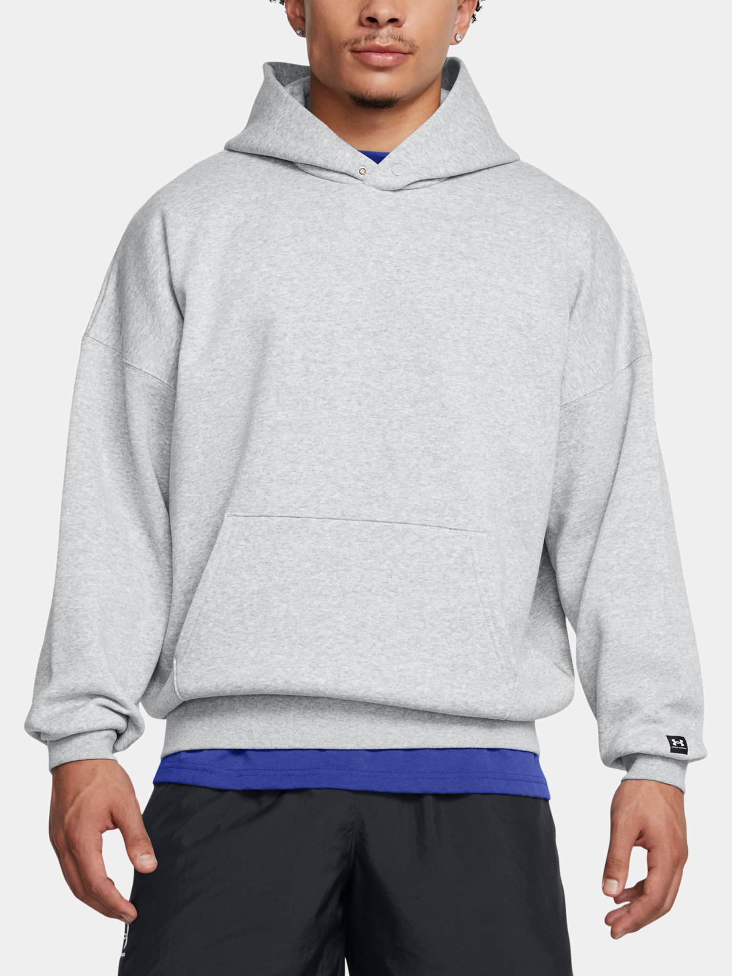 Pánská mikina Under Armour Icon Fleece Os Hood Man 1387779-011 - grey ...